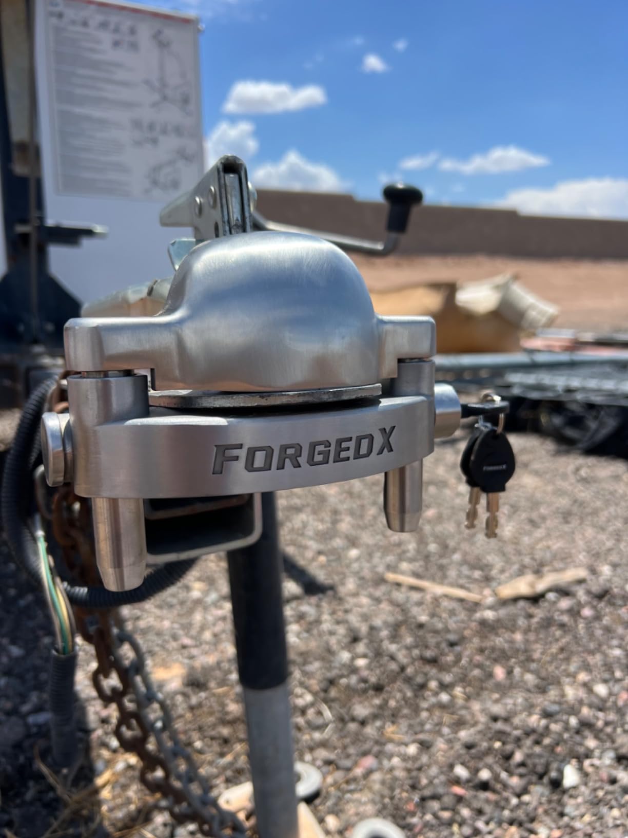 Amazon.com: FORGEDX Premium Stainless Steel Trailer Lock - Heavy Duty ...