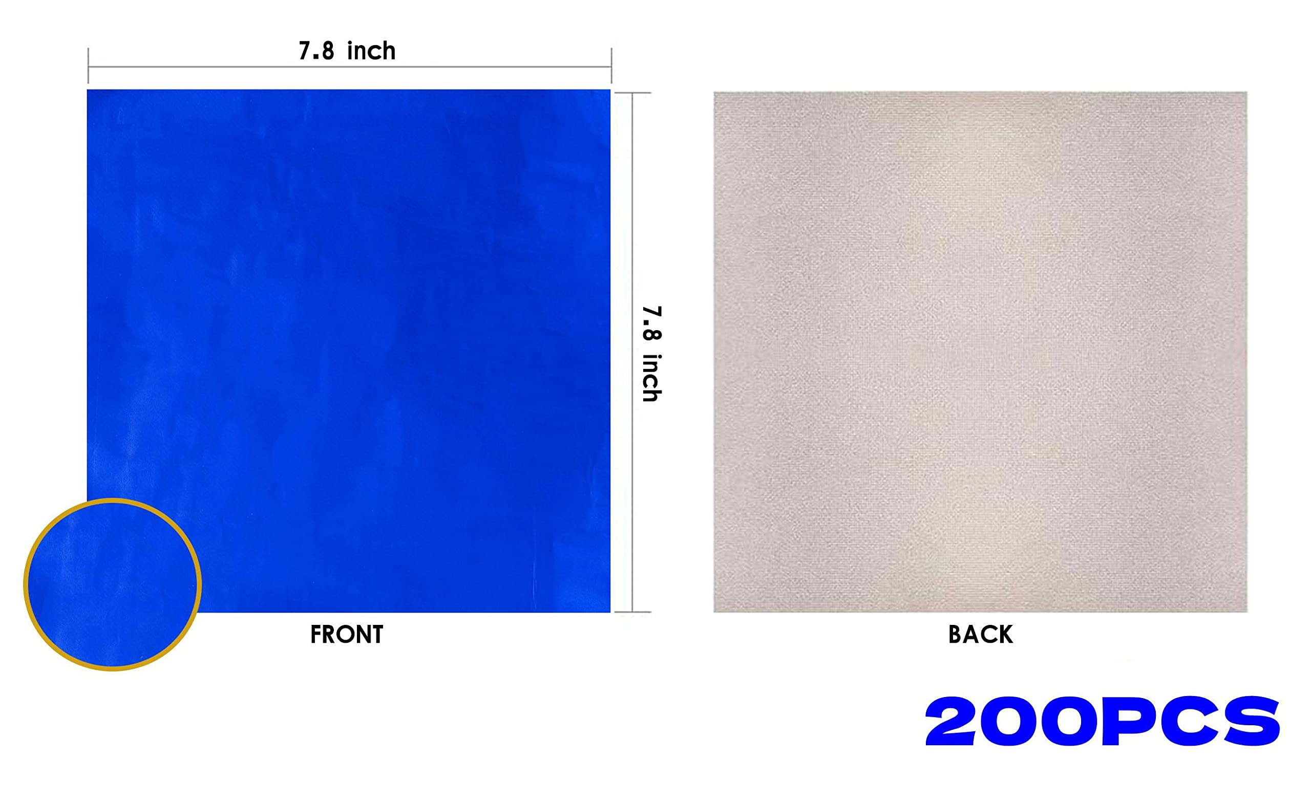 Snapklik.com : 200pcs Candy Bar Wrappers, 7.8” Square Chocolate Bar ...