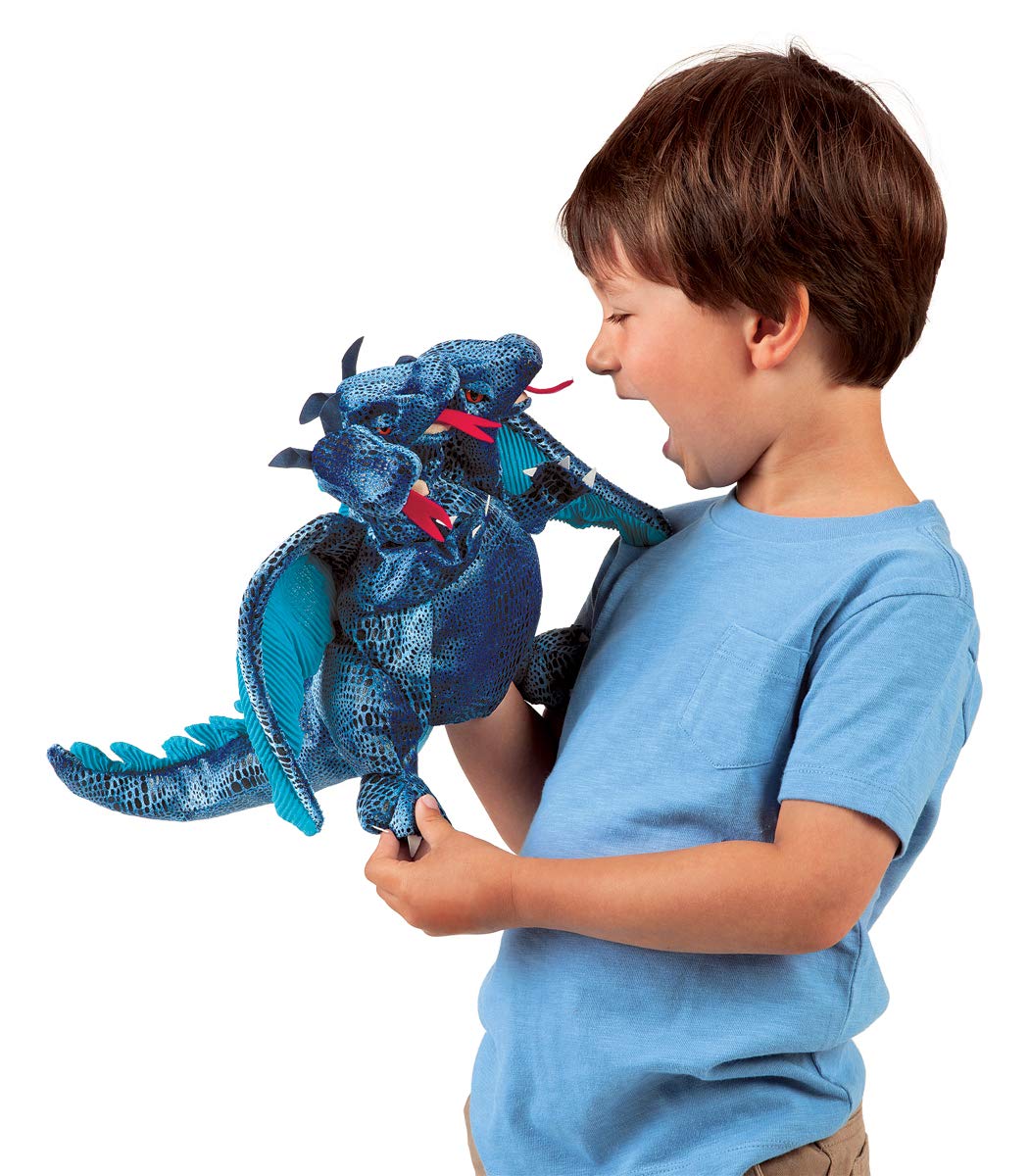 Buy Folkmanis Three-Headed Blue Dragon Hand Puppet Online at Lowest ...