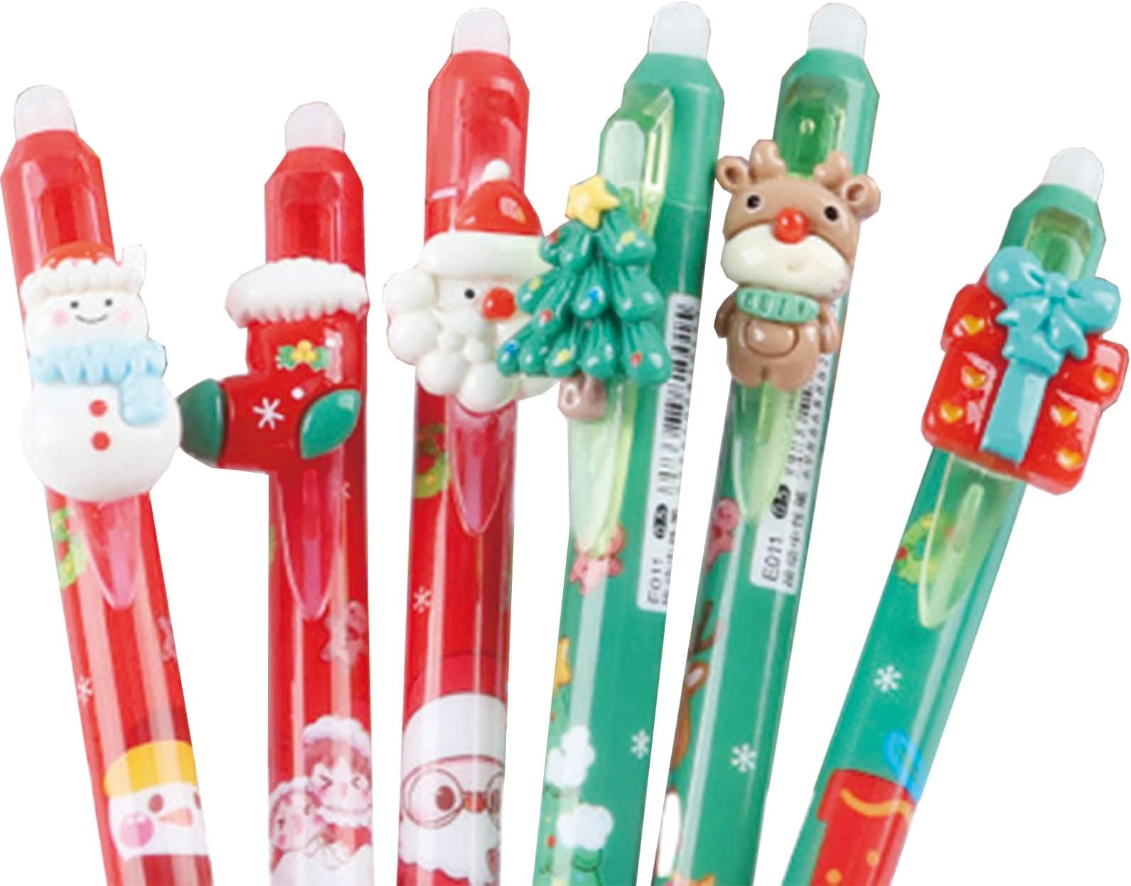 Amazon.com: MOZXIRZ 6 Pcs Cute Christmas Erasable Pens Retractable Pens ...