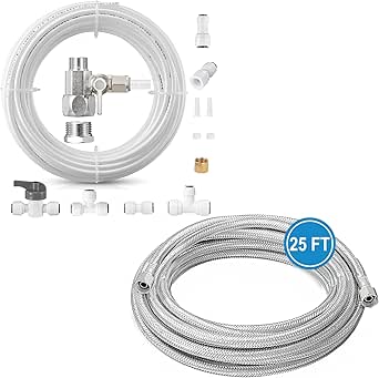 Amazon.com: HAOCHEN Refrigerator Ice Maker Water Line Kit, 1/4 In O.D ...