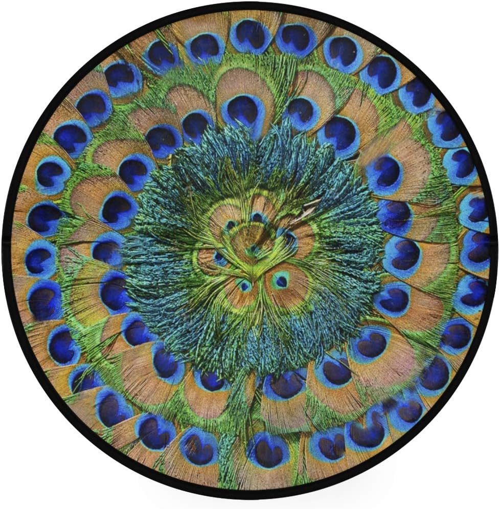 Amazon.com: Peacock Feather Hallway Runner Rug 2x6,Peacock Feathers ...