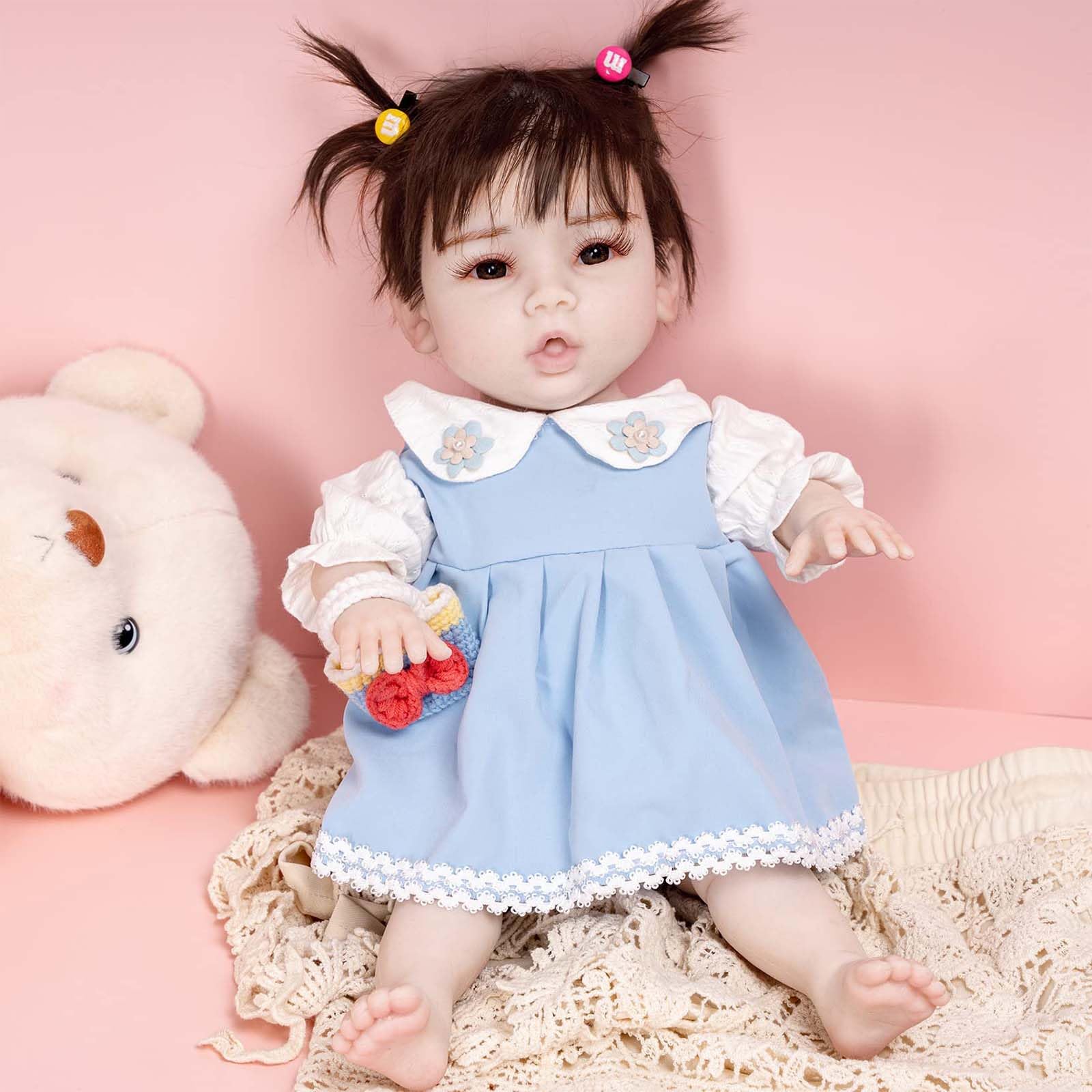 Amazon.com: TEYVIYI 18.5inch Reborn Baby Dolls Silicone Full Body with ...