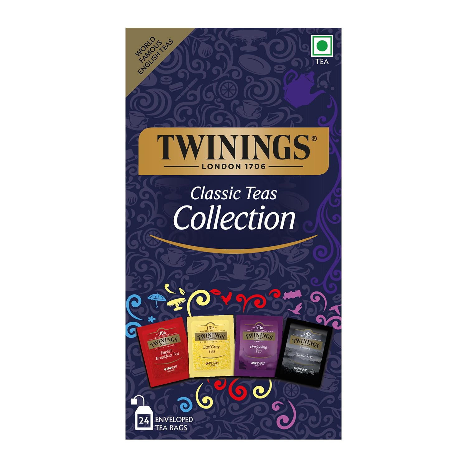 Twinings Classic Teas Collection Pack, Includes 4 Different Flavours ...