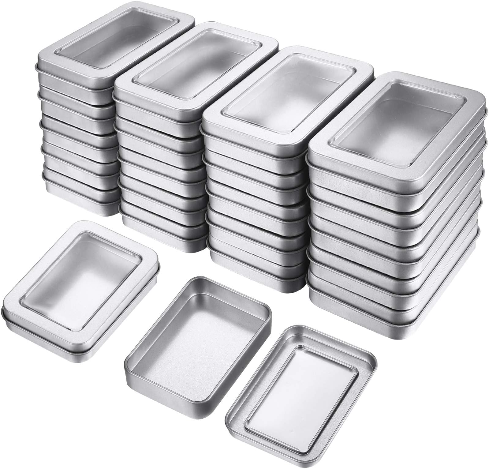 Amazon.com - Goodma 12 Pieces Rectangular Empty Metal Tins Home Storage ...