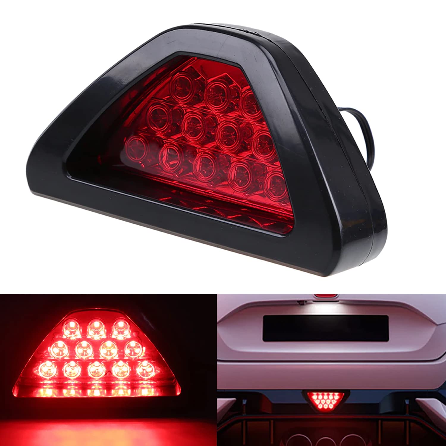 OTOROYS Triangular LED brake Flasher Light 12LED RED For Cars : Amazon ...