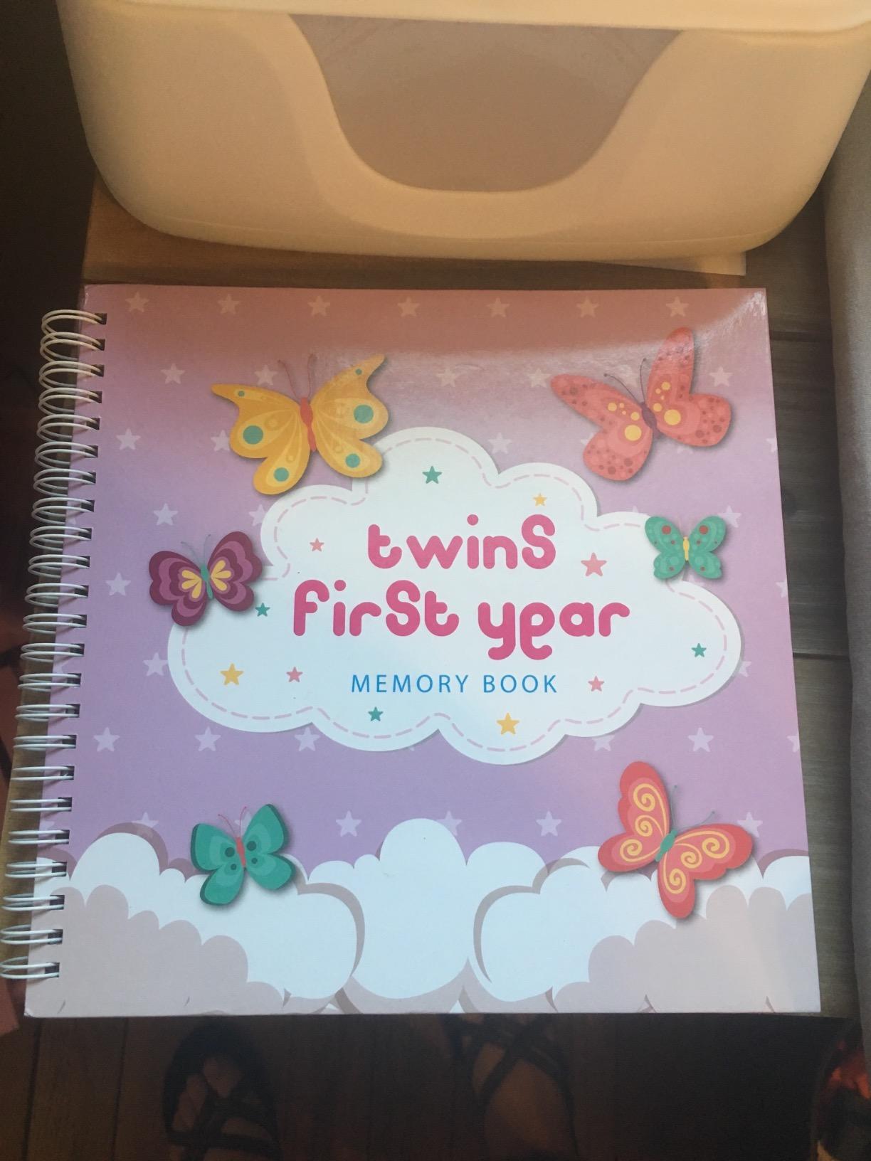 Amazon.com: Twins Baby Items | First Year Hardcover Memory Book Clouds ...