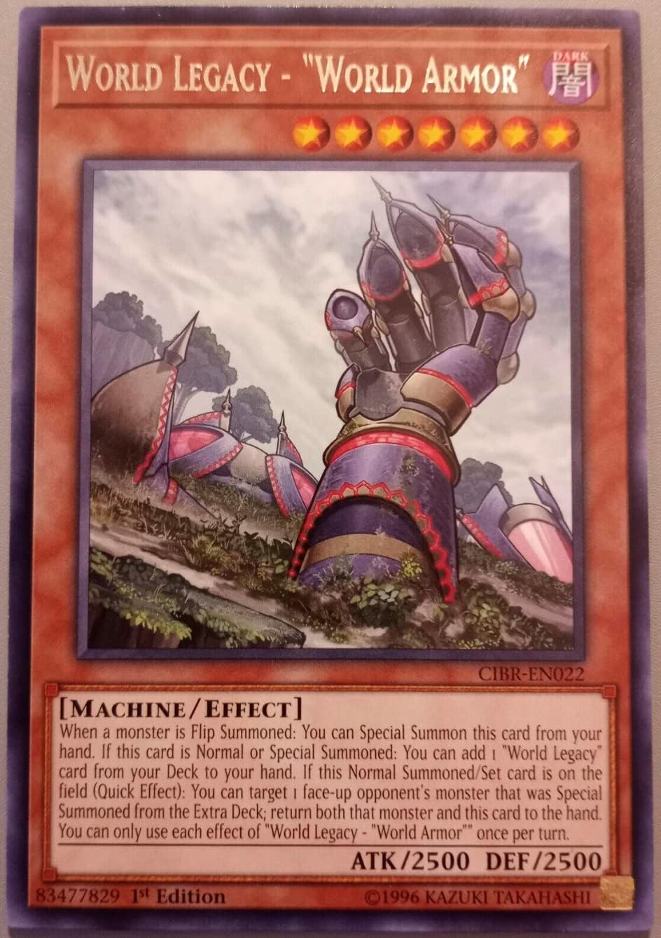 Amazon.com: World Legacy - World Armor - CIBR-EN022 - Rare - 1st Edition - NM/M : Toys & Games