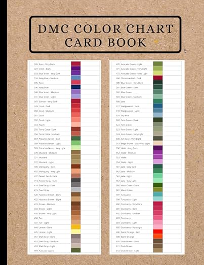 dmc color chart card book | 8.5 " x 11 " | 28 Pages: cakir, samet ...