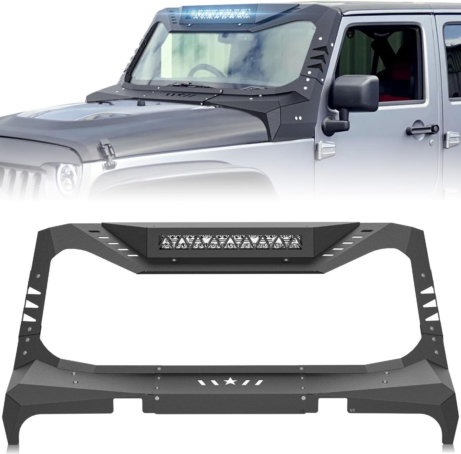 Amazon.com: EYOUHZ for Wrangler JK Madmax Windshield Frame Cover with ...