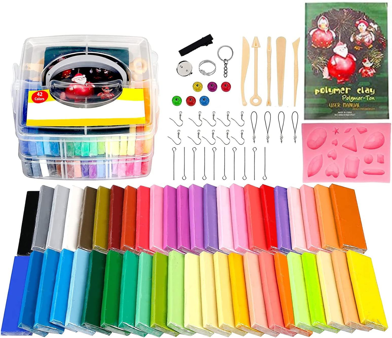Kit de Arcilla Polimérica de 42 Colores 83 Piezas con Herramientas de ...