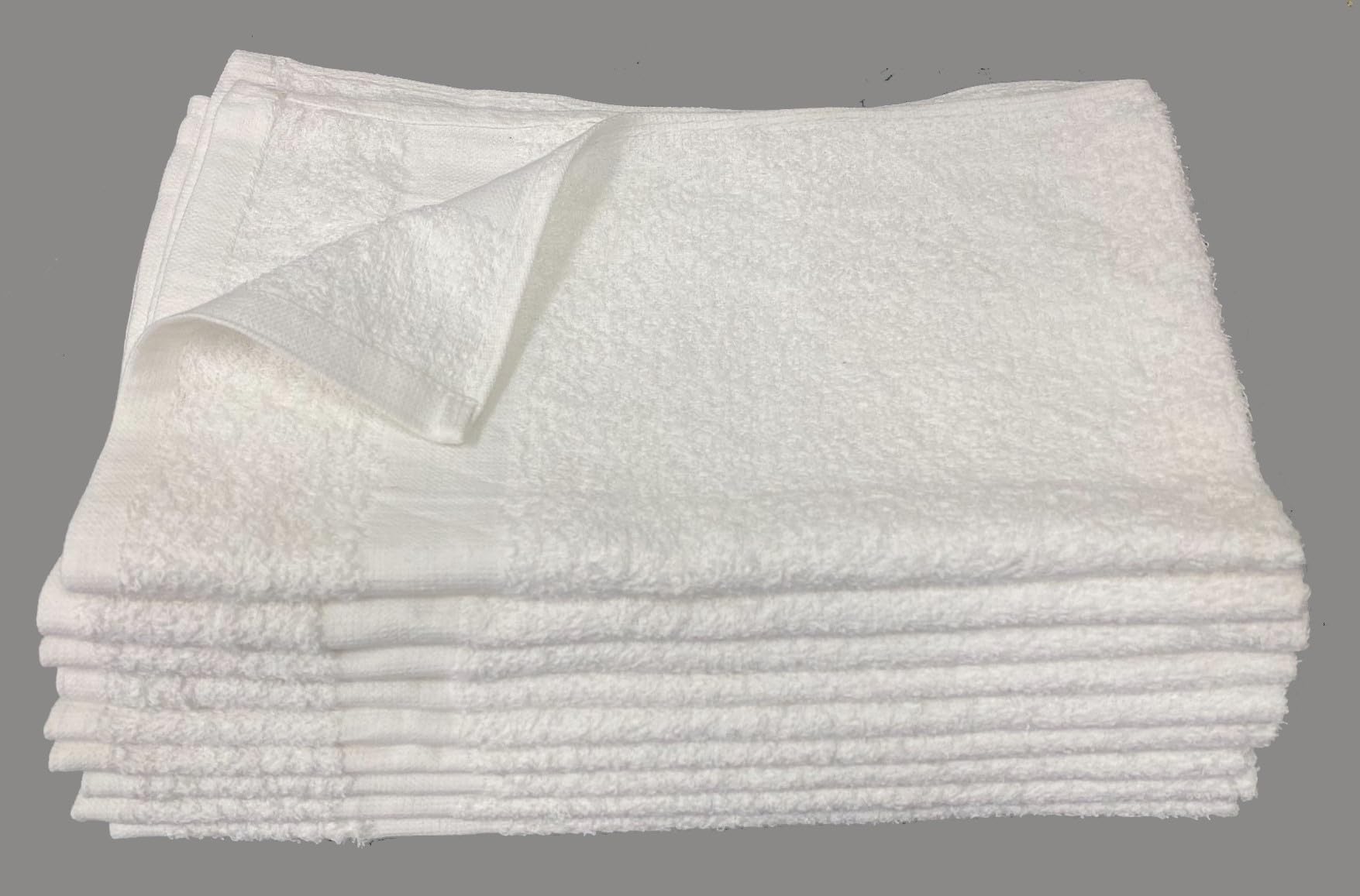 Amazon.com: 12-Pack 15X25 White Hand Towels 100% Cotton, Salon Towels ...