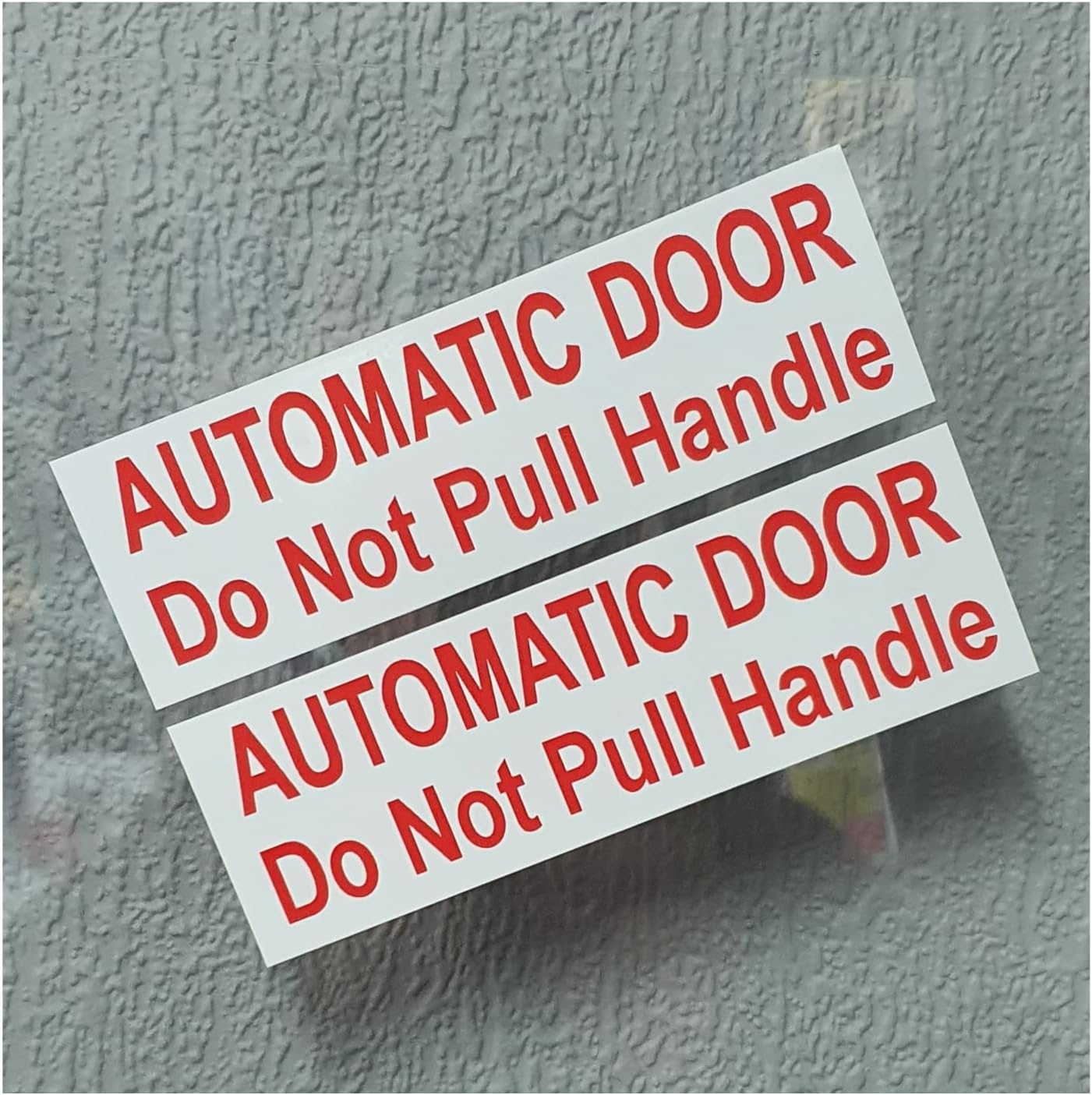 Automatic door sign - Self adhesive sticker 150mm x 150mm Case (Pack of ...