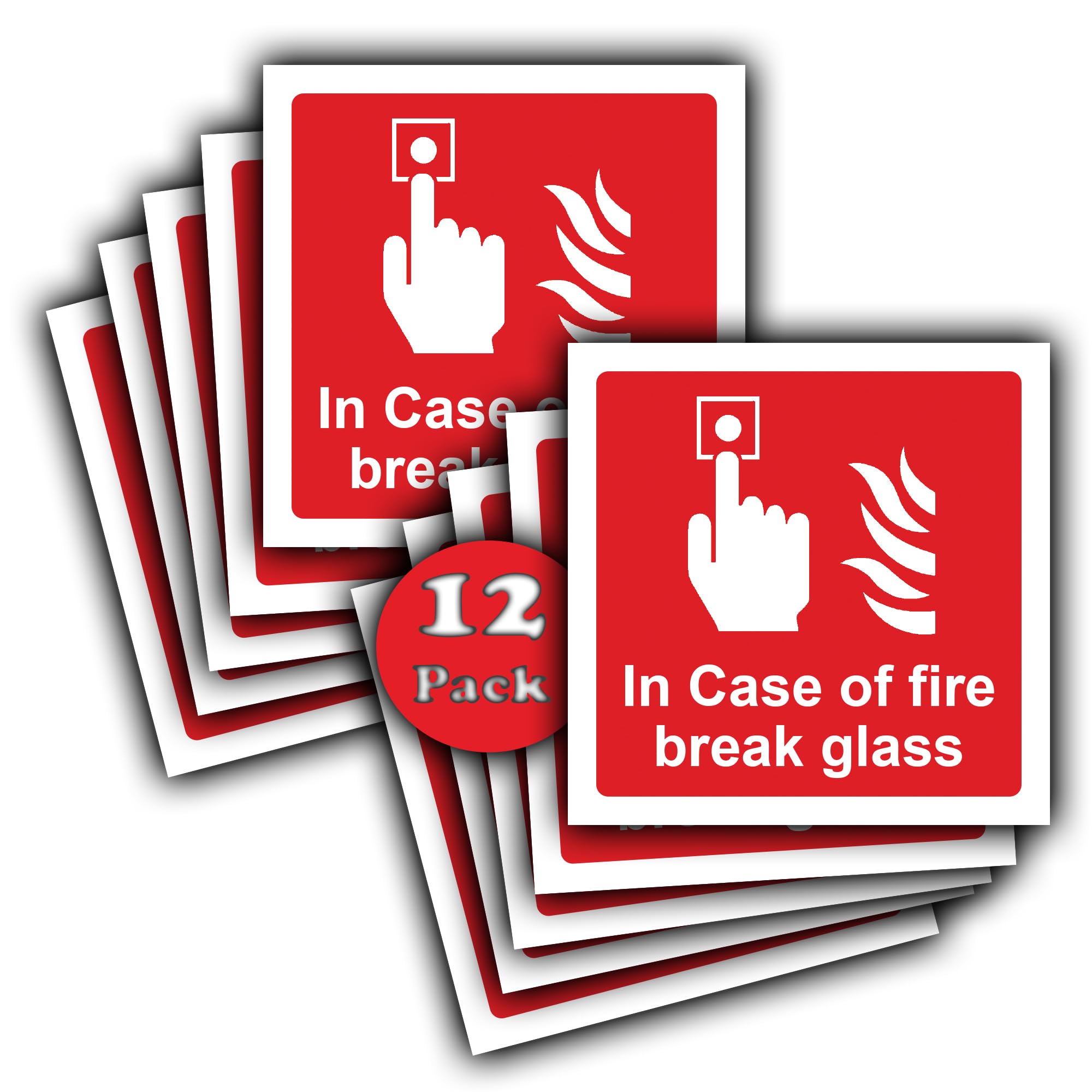 Fire Alarm Call Point Sticker Signs - In Case of Fire Break Glass ...