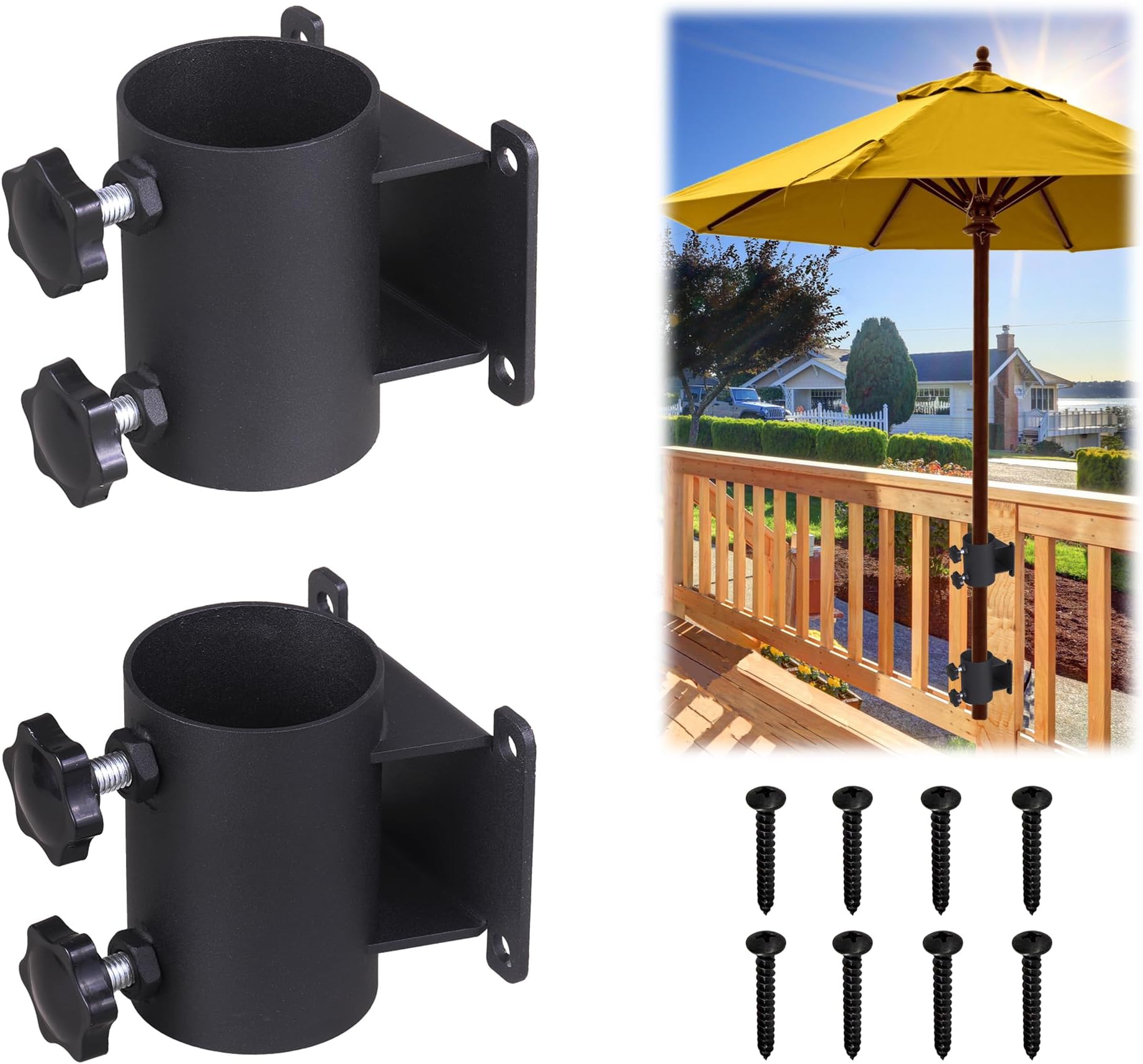 Amazon.com: Patio Umbrella Holder,Heavy Duty Deck Umbrella Mount ...