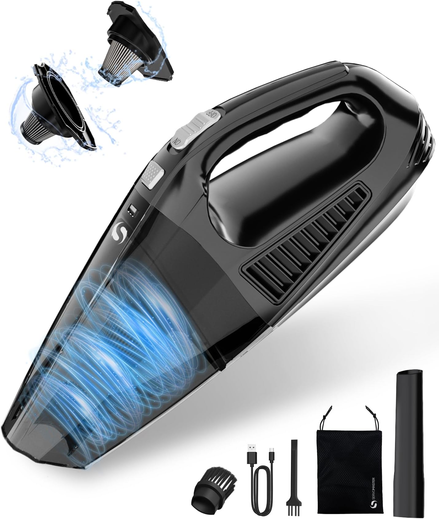 Amazon.de: ALLJOY 12000PA Handstaubsauger Akku Kabellos, Auto Handstaubsauger mit 120W Motor 3 ...