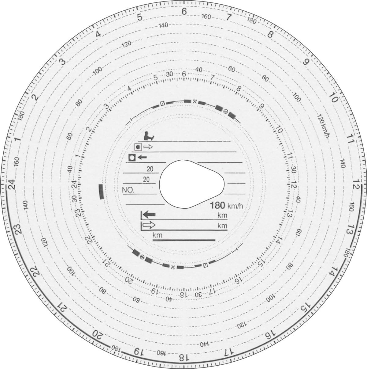 RNK 3103 Tachograph Discs Pack of 100 : Amazon.co.uk: Stationery ...