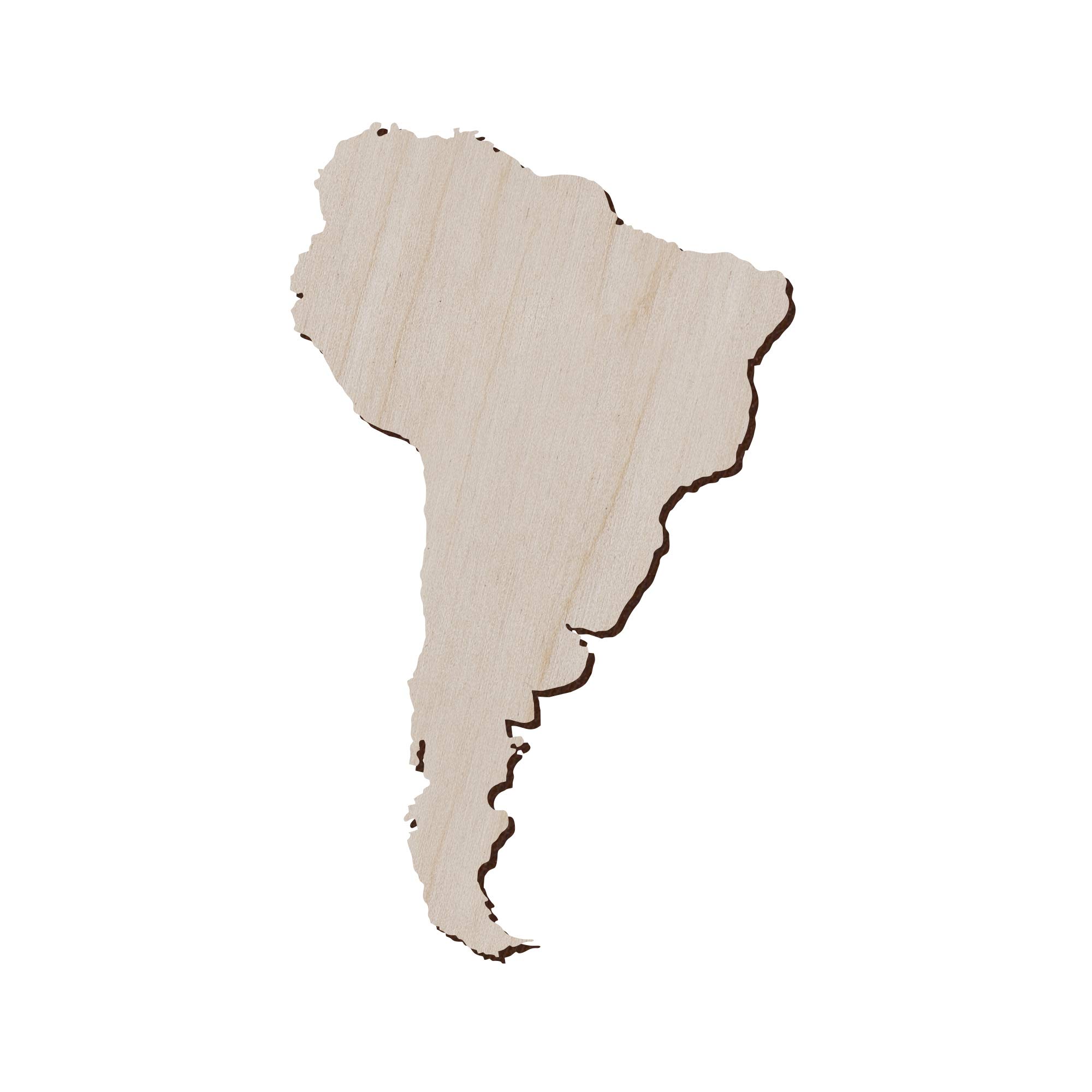 Buy Set of 10 Wooden South America Shape For Crafts And Decoration ...