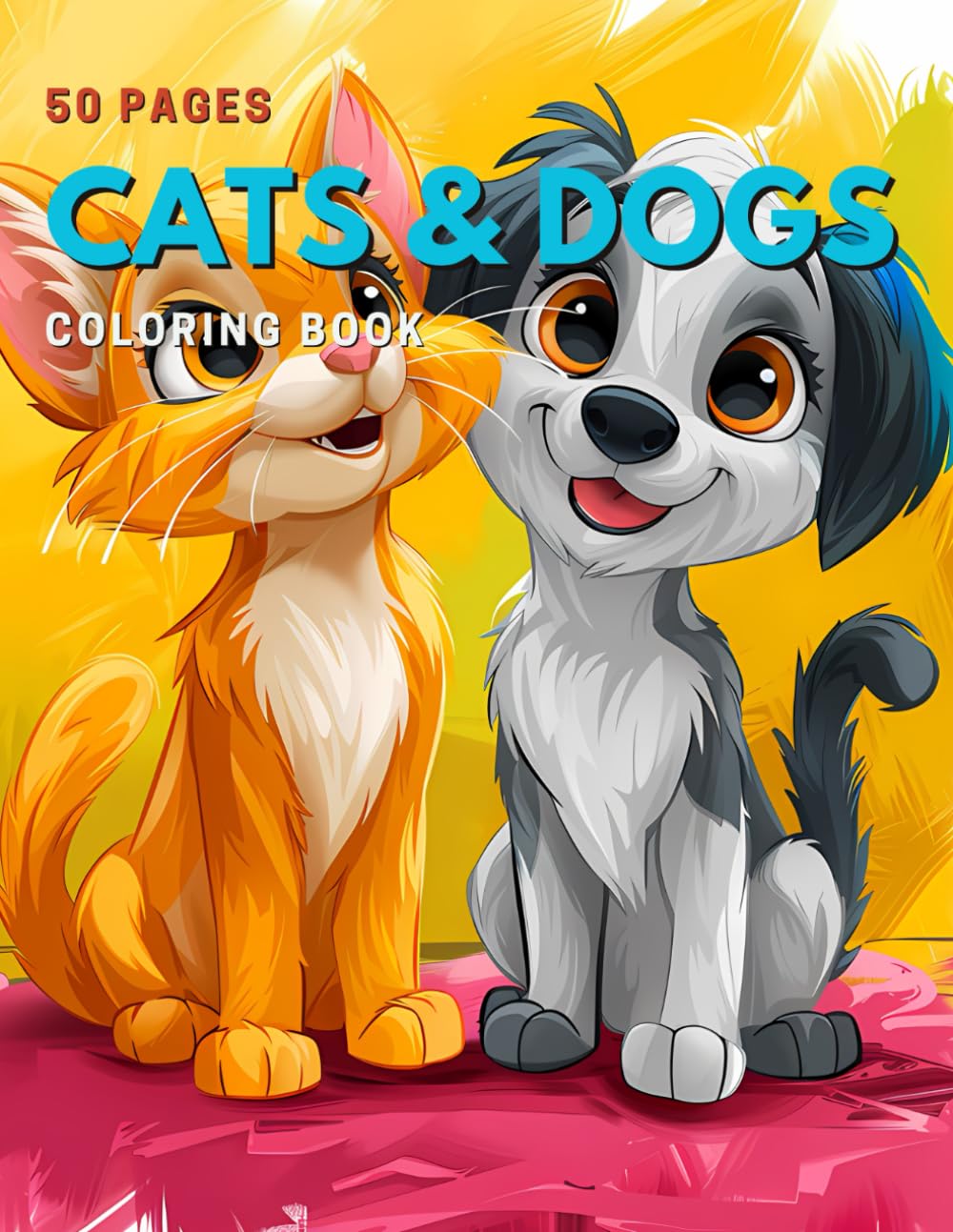 Amazon.com: 50 Cats & Dogs Coloring Book: 9798883750686: Austin, David ...