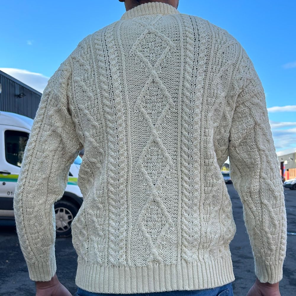 British Wool Round Crew Neck Unisex Jumper - 100% Wool - Long Sleeve ...