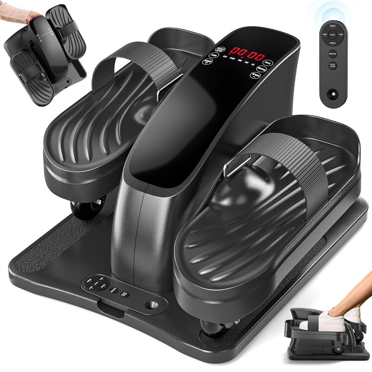 Under Desk Elliptical Machine, Electric Seated Pedal Exerciser, Mini ...