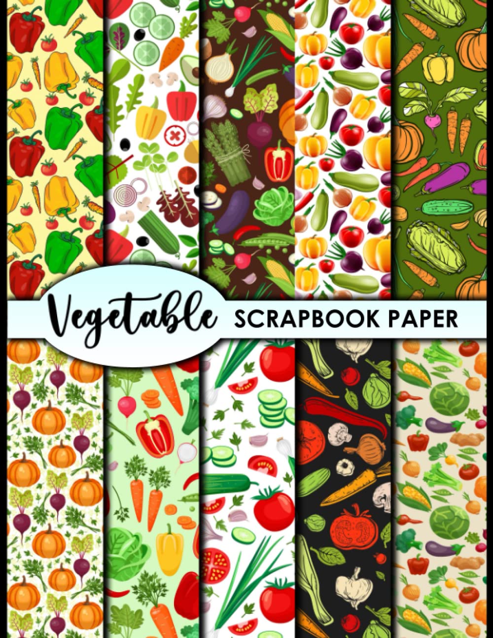 Vegetable Scrapbook Paper: 20 Double Sided Sheets 8.5 x 11 for ...
