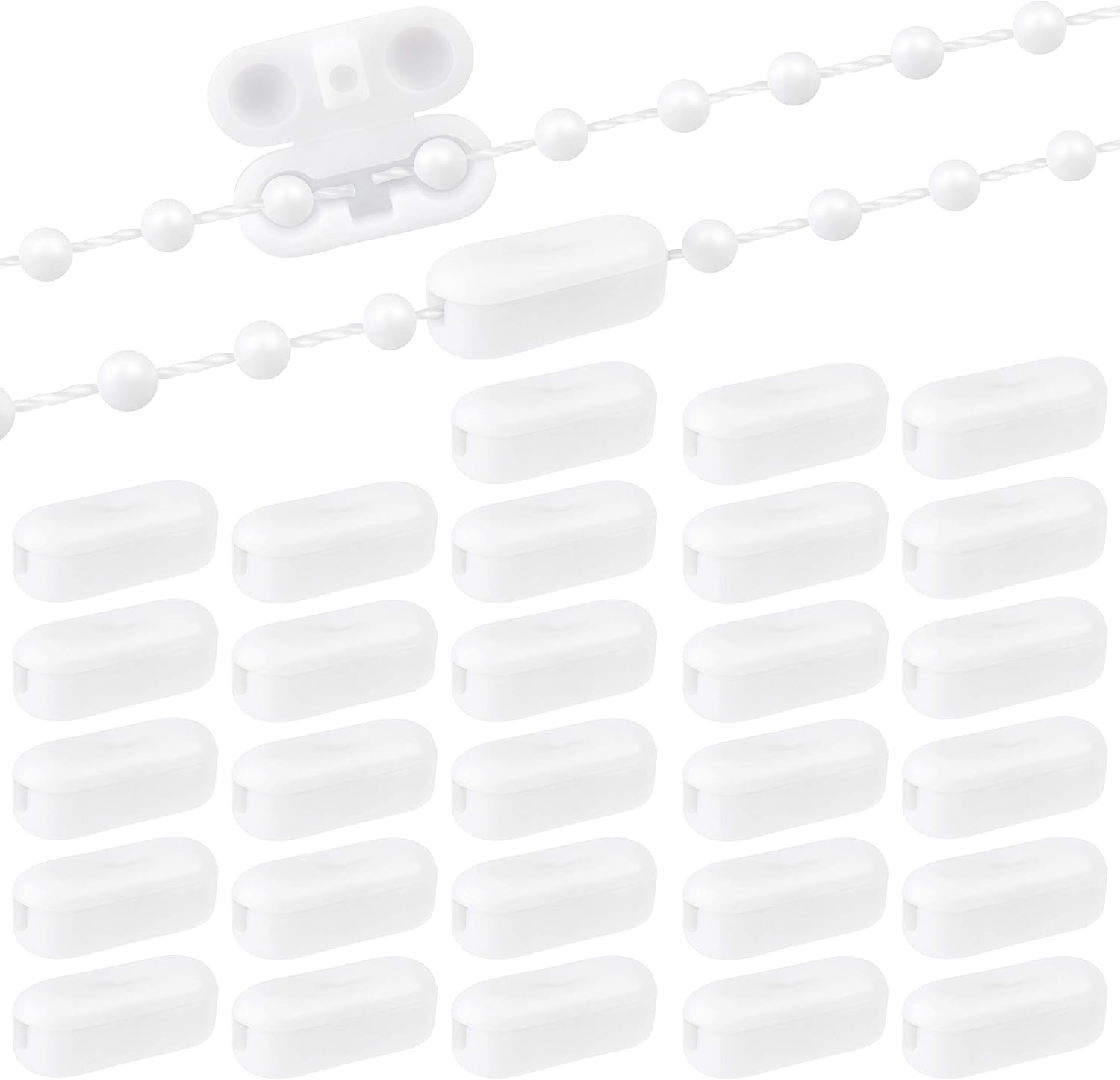 30 Pack Plastic Chain Connectors Fits Roller, Roman And Vertical Blinds ...