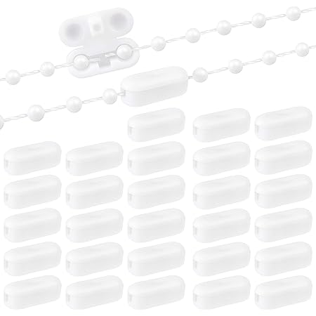 30 Pack Plastic Chain Connectors Fits Roller, Roman And Vertical Blinds ...