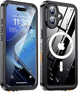 Amazon.com: xiwxi for iPhone 16 Plus Case Waterproof,[IP68 Underwater][Built-in Screen Protector ...