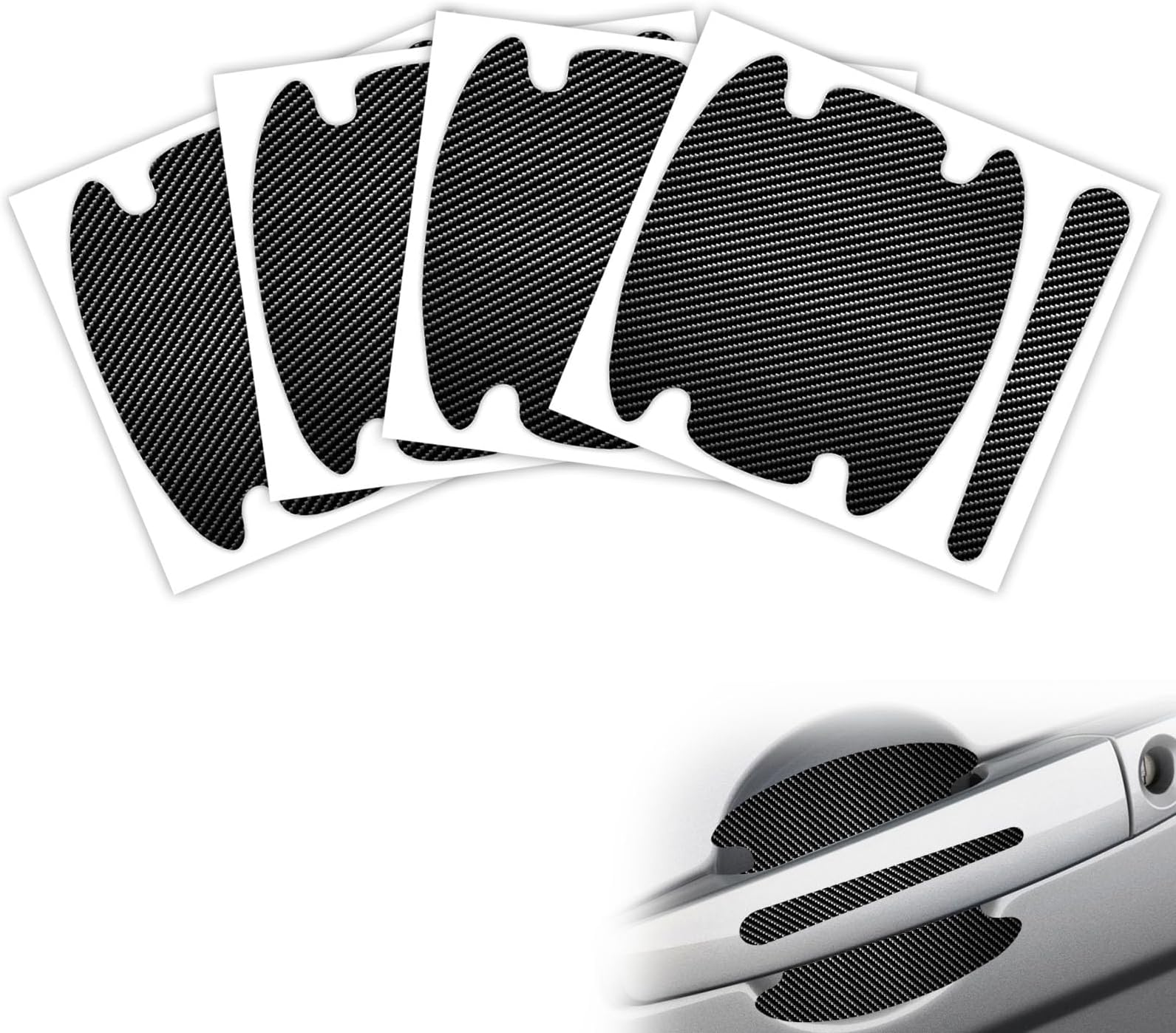 Amazon.com: Hirificing 4PCS Car Door Handle Scratch Protector, Carbon ...