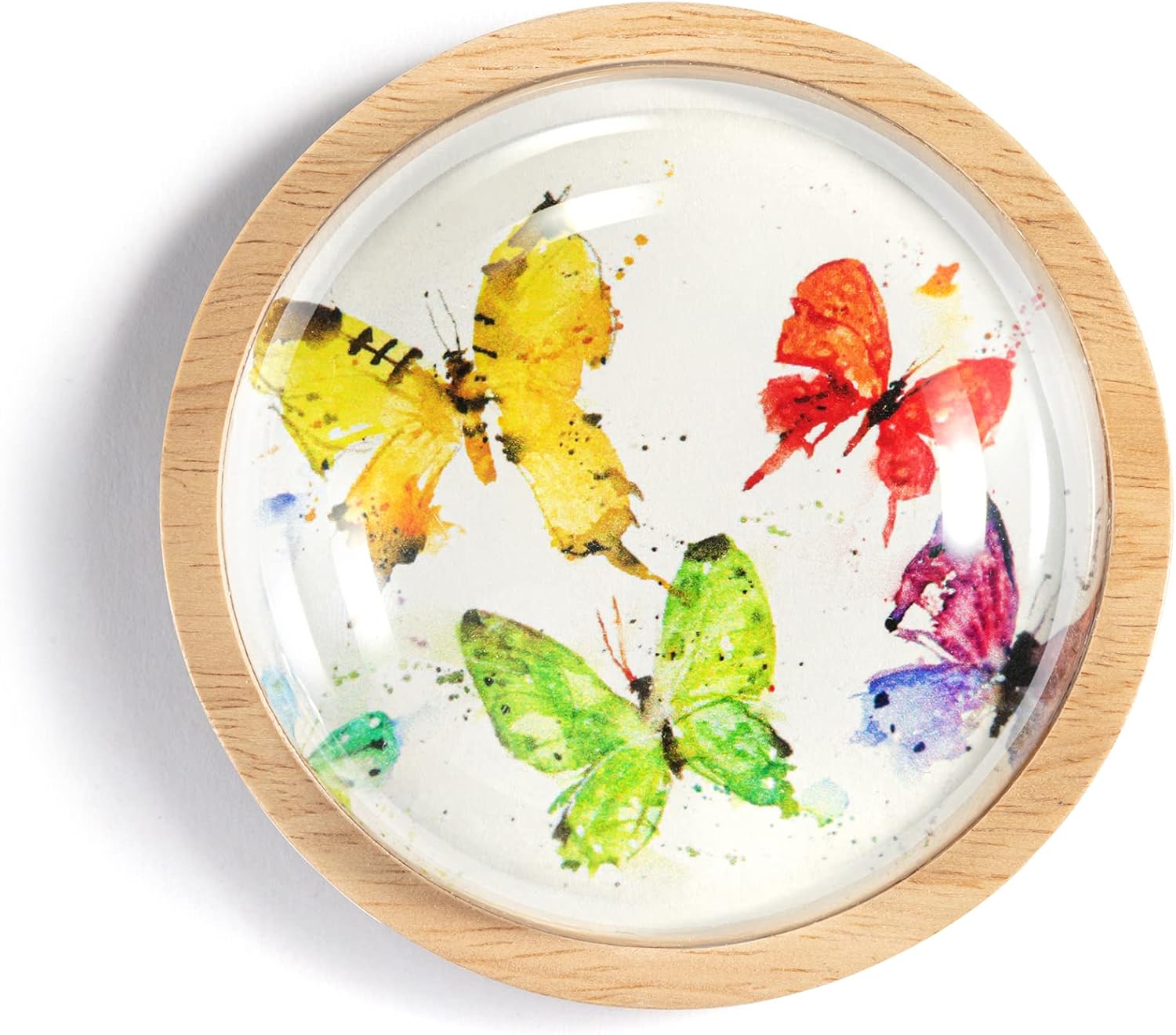 Amazon.com: DEMDACO Watercolor Flock of Butterflies 4 inch Glass ...