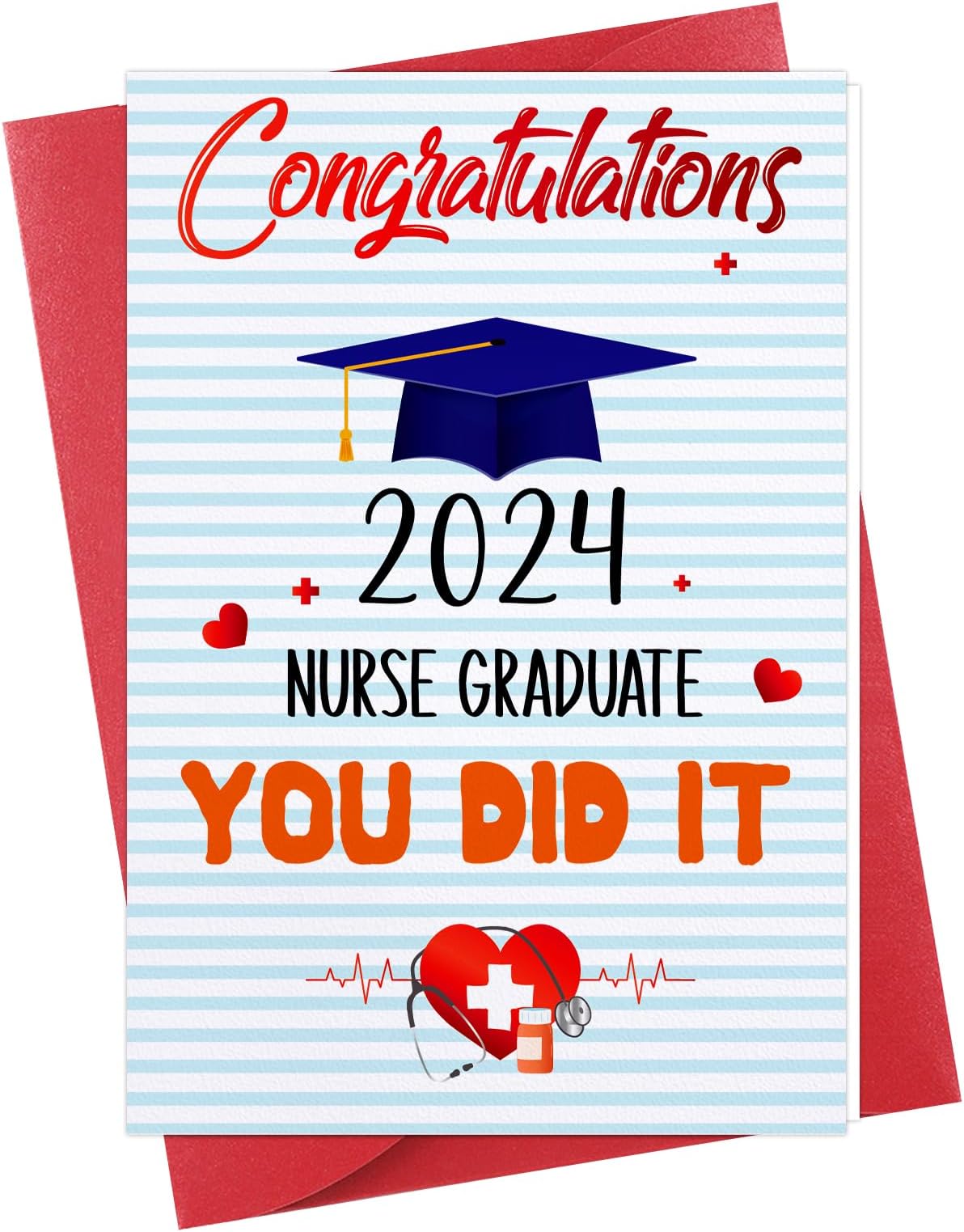 Amazon.com : BIZIBAFF Nurse Graduation Cards for Girls Her Congrats ...