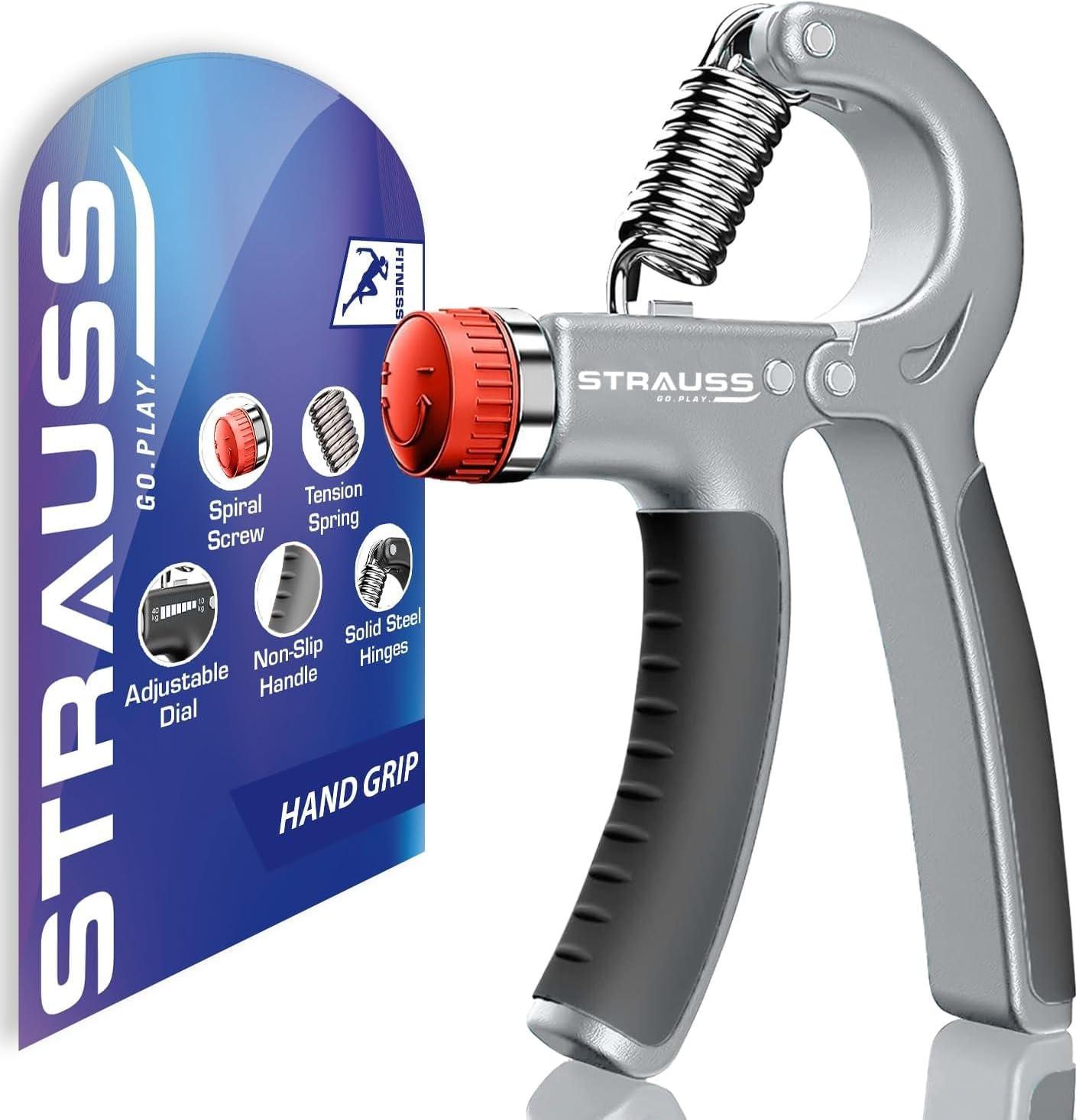 Strauss Adjustable Hand Grip | Adjustable Resistance (10KG - 40KG ...