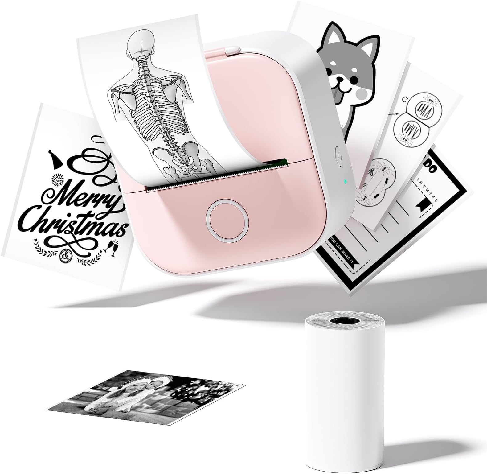 Sticker Printer, Print Pod Mini Printer, T02 Photo Printer from Phone, Sticker Label Maker ...