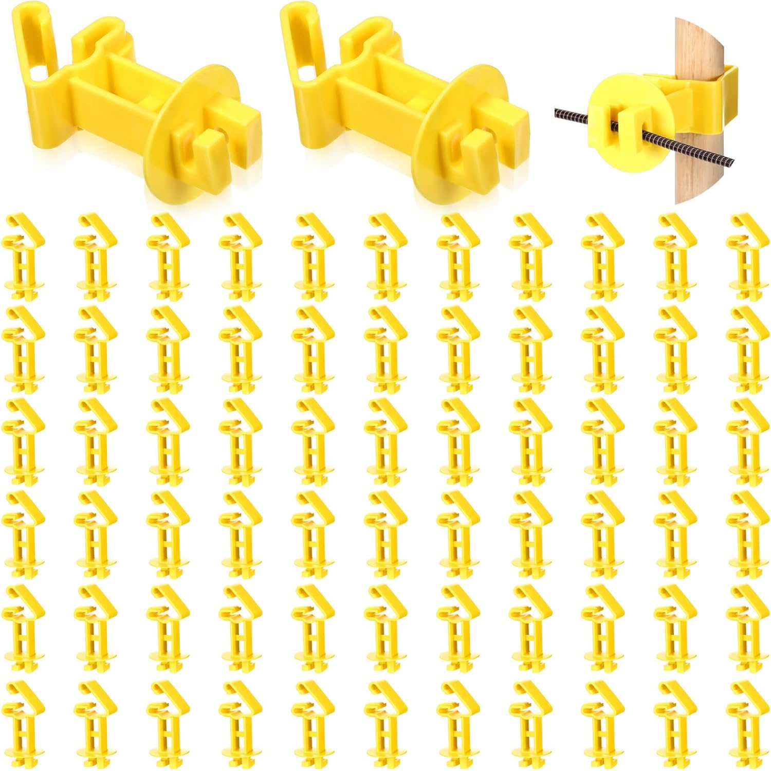 Amazon.com : Geiserailie 66 Pcs T Post Electric Insulators Nail on ...