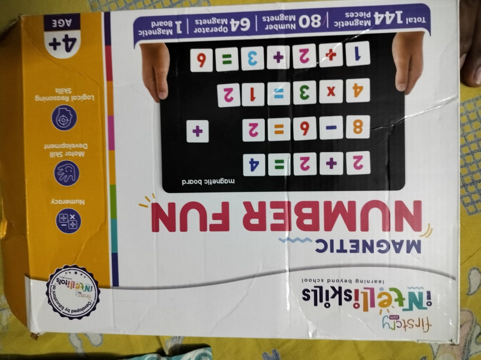 Intelliskills Premium 144 Pcs Magnetic Numbers&Symbols for Kids|Learn ...