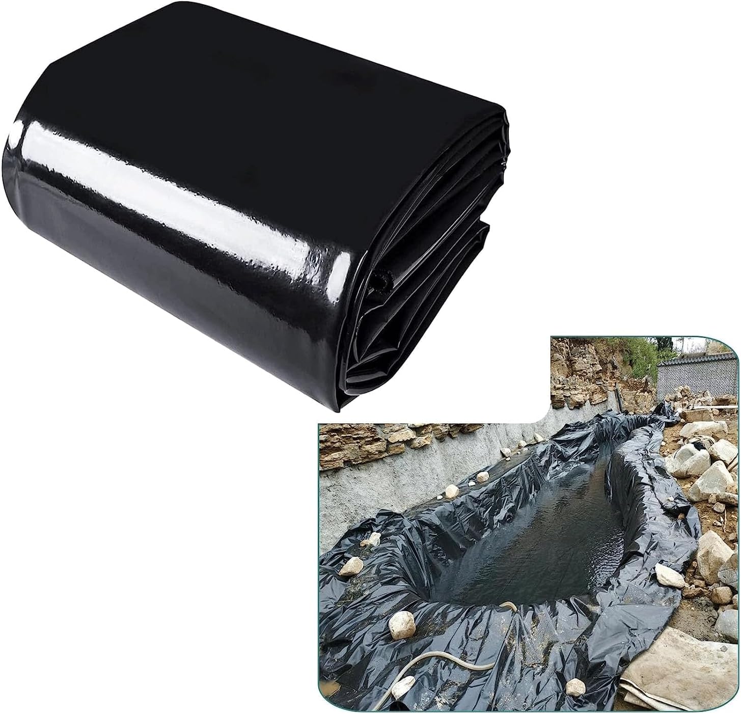 Amazon.com: JACHE Garden Pond Liner 5x8m Fish Pond Flexible Waterproof ...