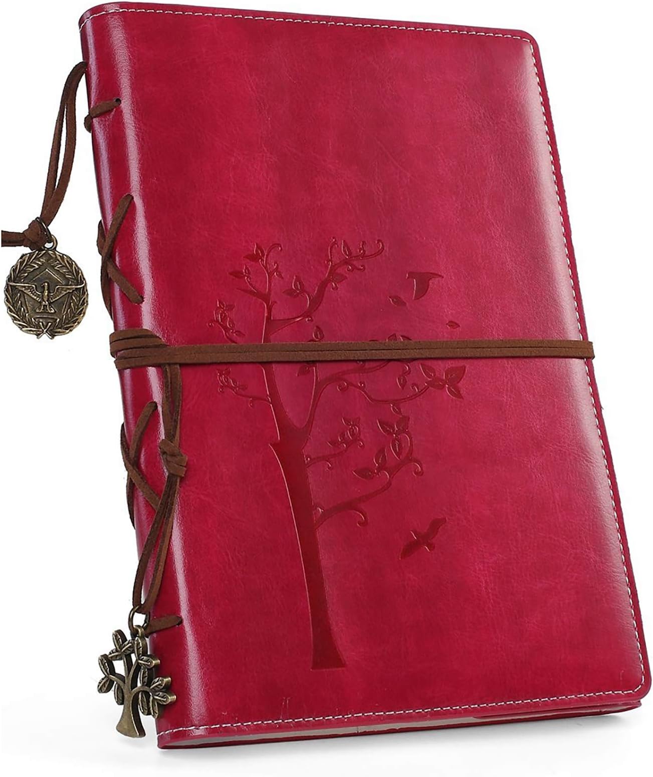 Amazon.com : Eaasty 12 Pieces PU Leather Notebook Refillable Colored ...