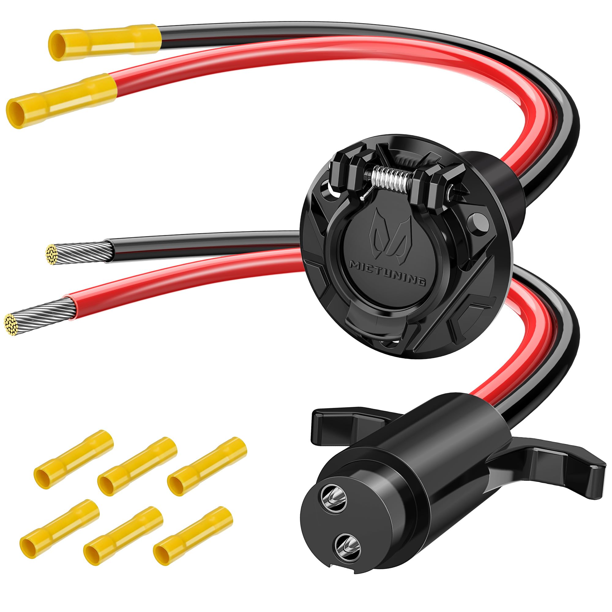 Amazon.com: MICTUNING Trolling Motor Plug and Receptacle 12V Quick ...