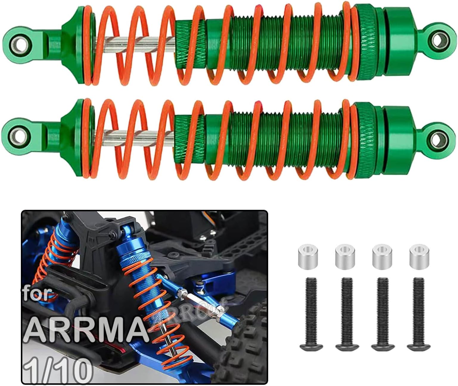 Amazon.com: 4PCS Full Aluminum Front Rear Shocks Upgrade Parts for 1/10 ...