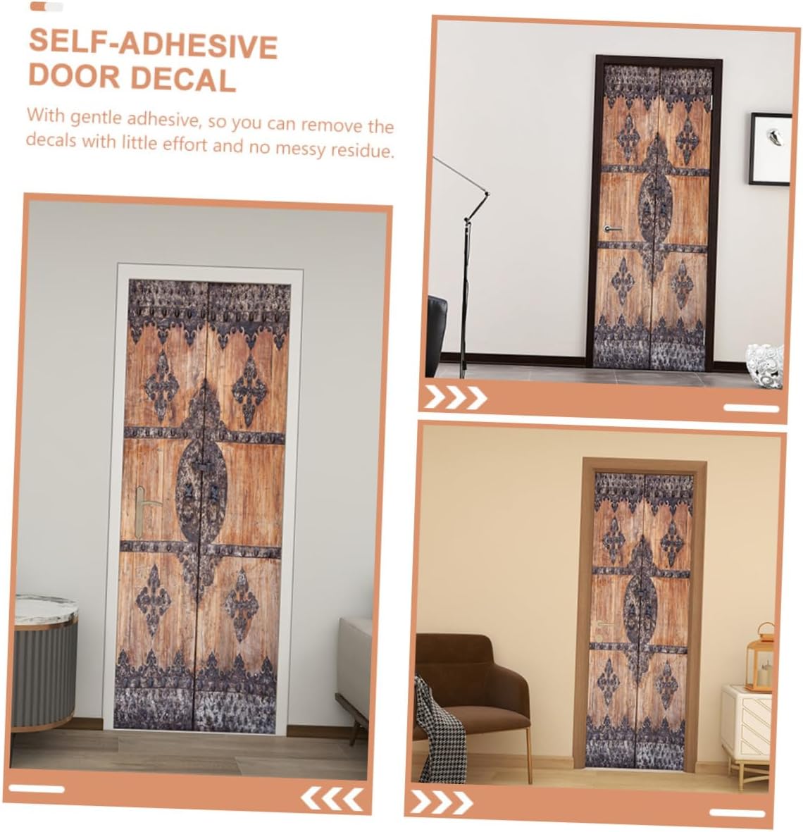 Mikikit 3 Pairs Door Sticker PVC Door Decals Door Wallpapers Door ...