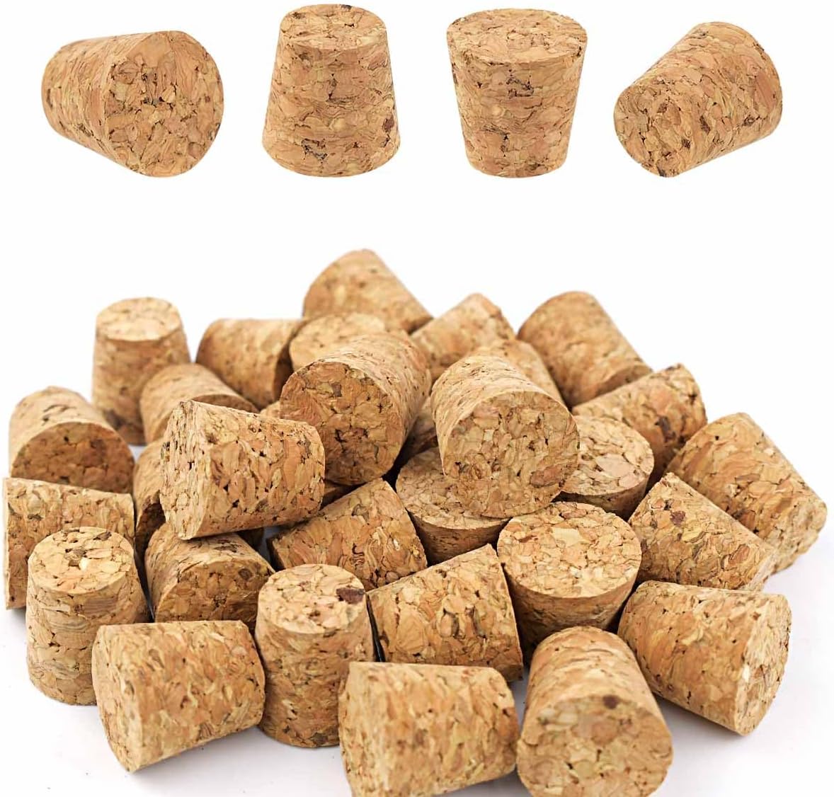Amazon.com: Anjmd 120 Pieces 8 Sizes Assorted Cork Stoppers Small Wood ...