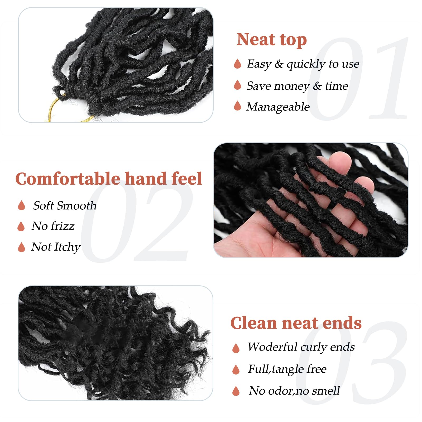 Stephanie 24 Inch Goddess Faux Locs Crochet Braids With Curly Ends 8 ...