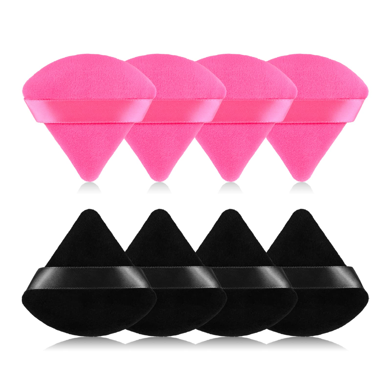 Amazon.com : RAREIUS 8pcs Triangular Powder Puff Face Soft Velvet ...