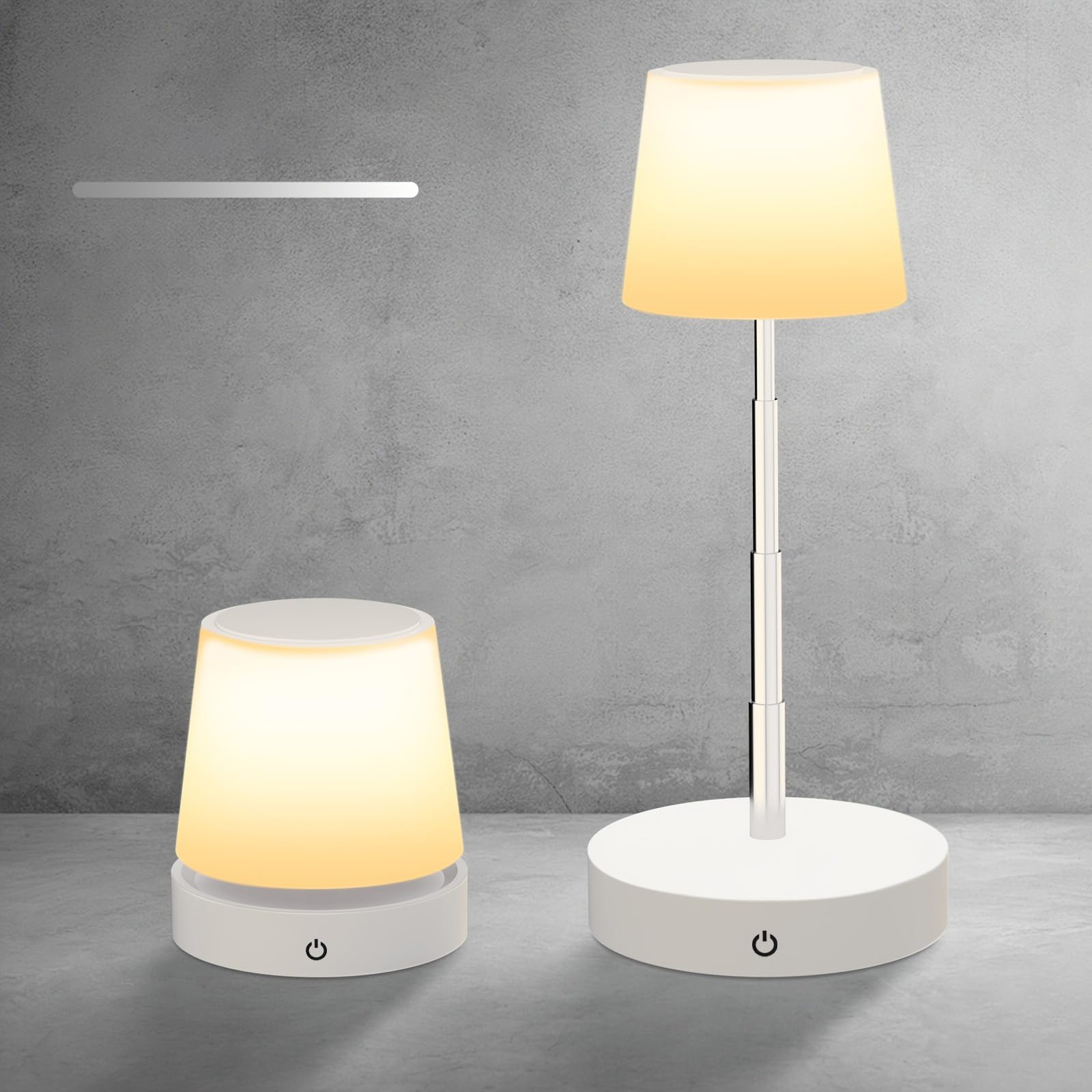 IFTHFOUR Touch Controlled Dimmable Led Table Lamp - USB Rechargeable ...