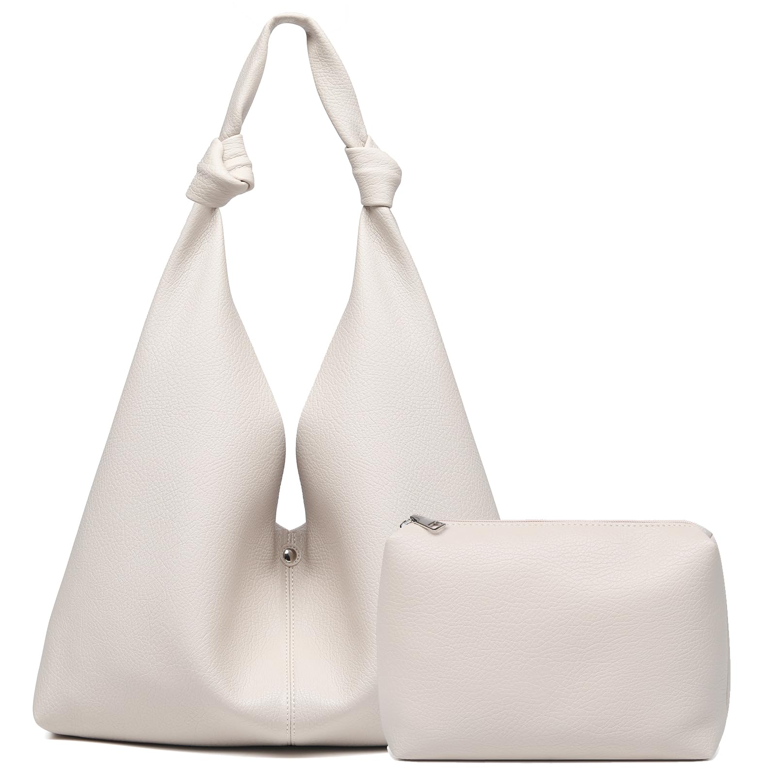 Amazon.com: Vegan Leather Hobo Purses set, Slouchy Shoulder Bag Knotted ...