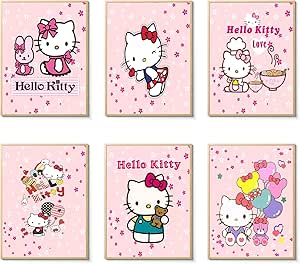 Amazon.com: Mcanpst Danish Pastel Anime Poster Hello Art Kitty Cat ...