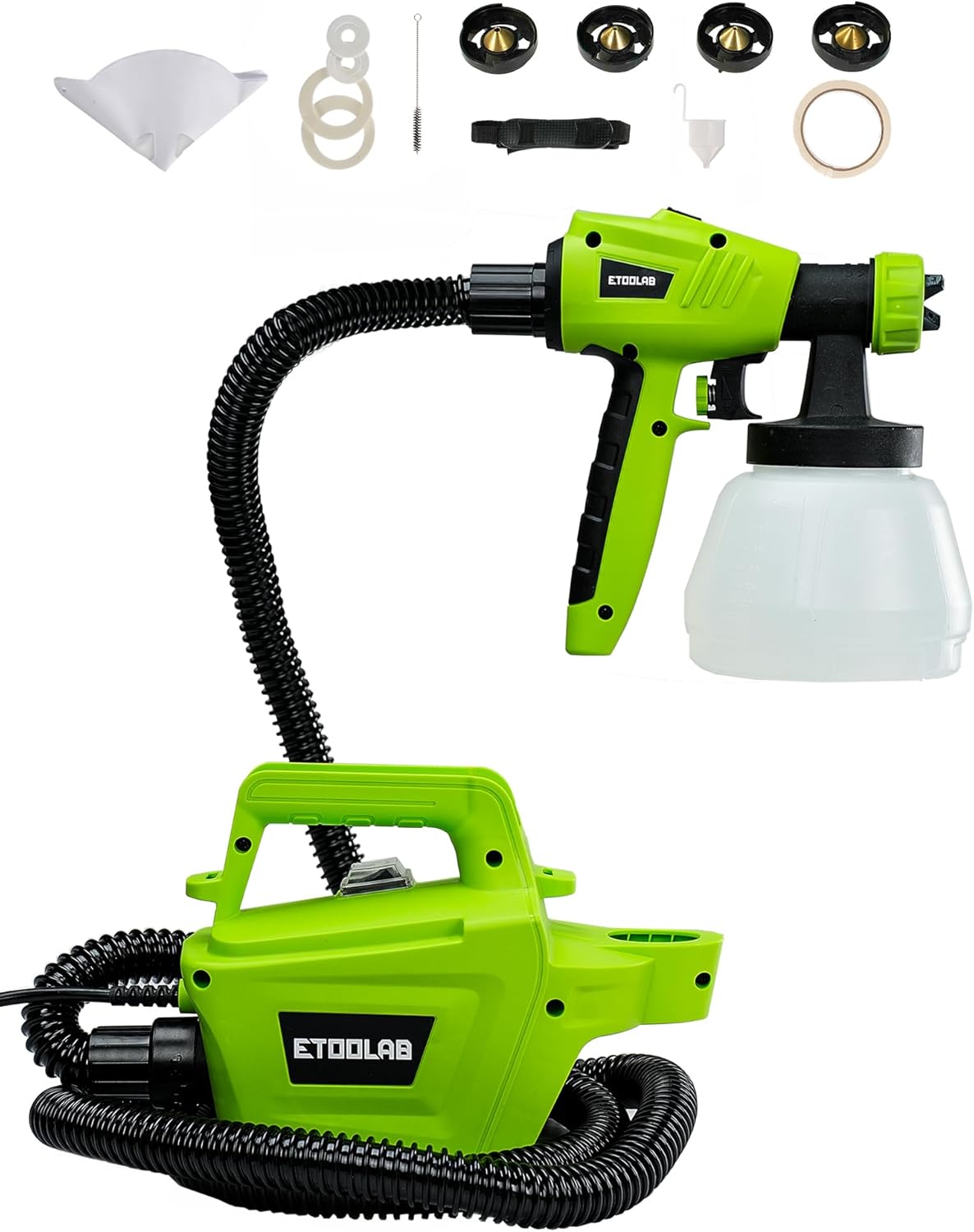 Paint Sprayer 800W HVLP ETOOLAB Electric Spray Paint Gun with 44 Fl Oz ...
