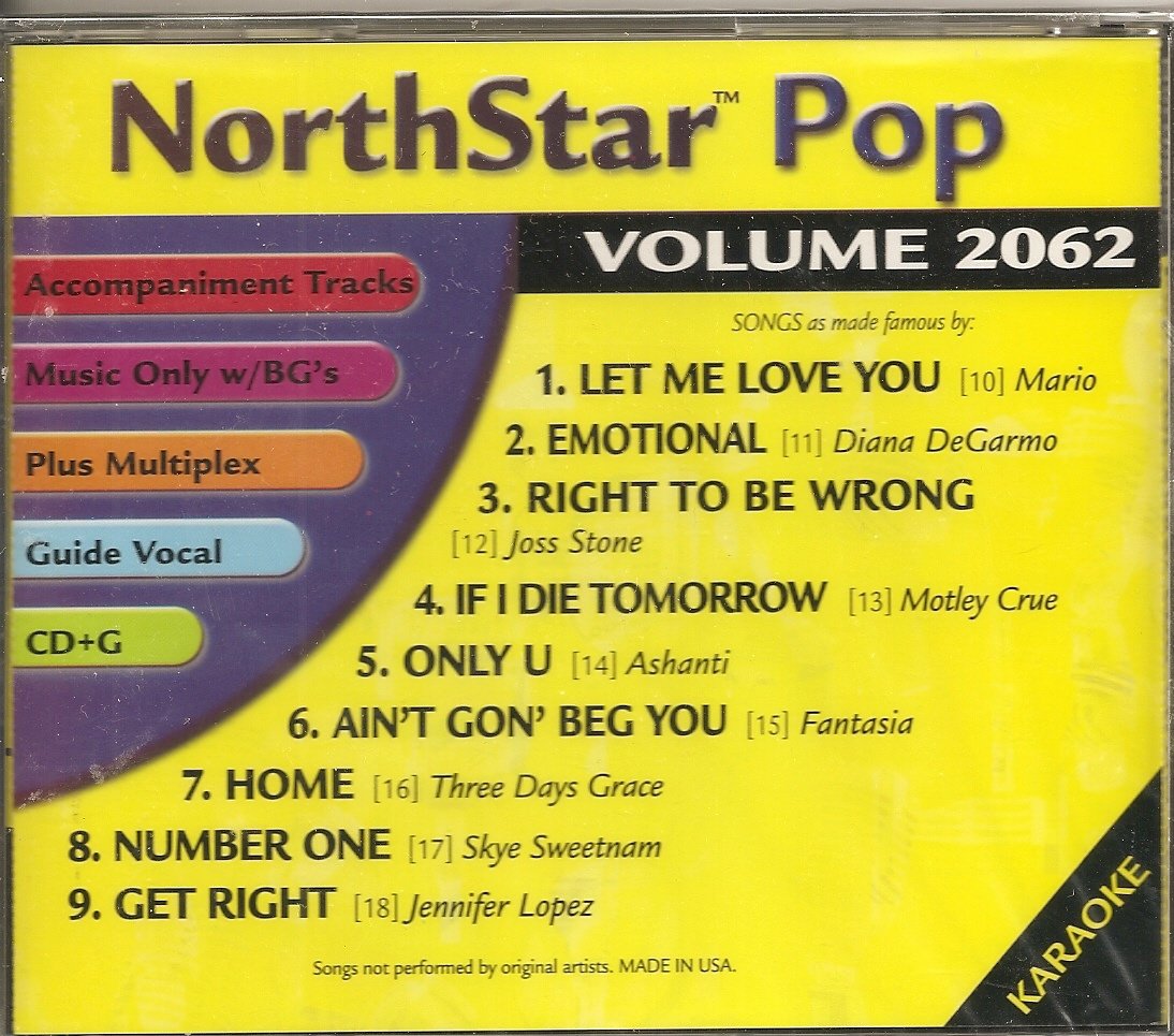 NORTHSTAR POP 2062 March 2005 Karaoke CDG Multiplex w/ Guide Vocals ...