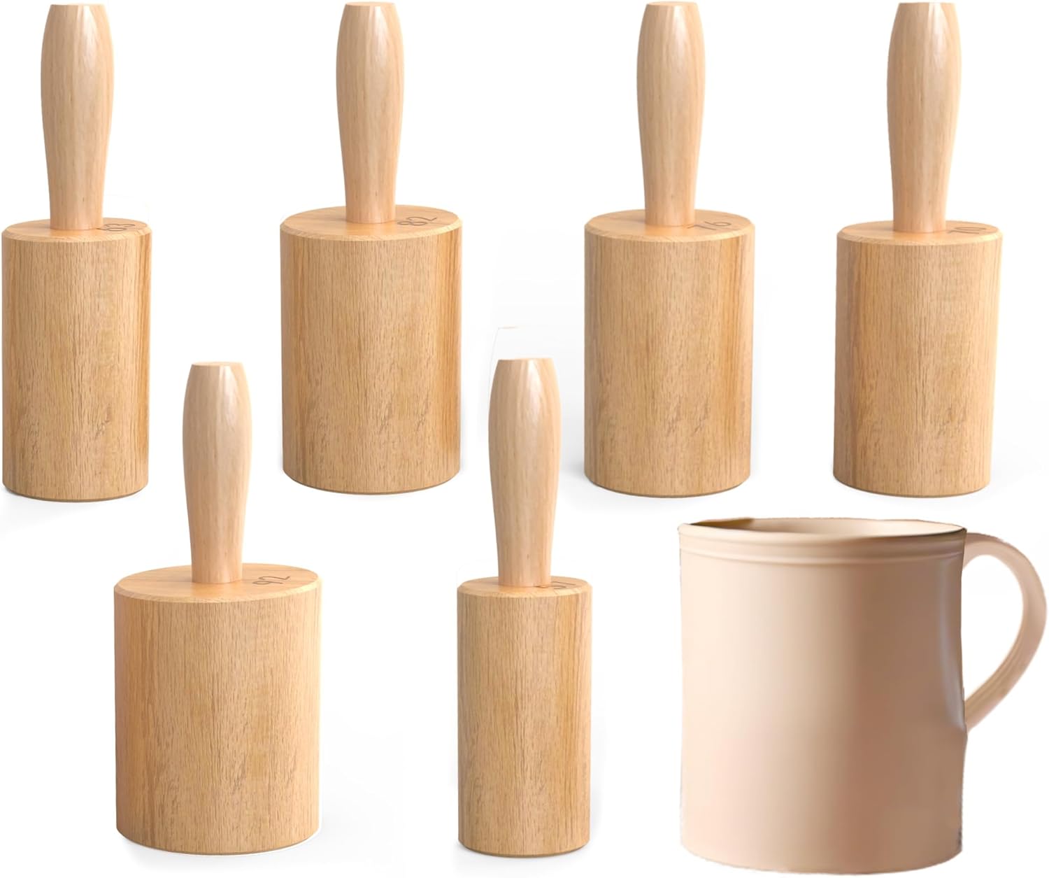 Amazon.com: DAFENCHI 6 Pcs Pottery Mug Molds for Handbuilding, Mug Slip ...